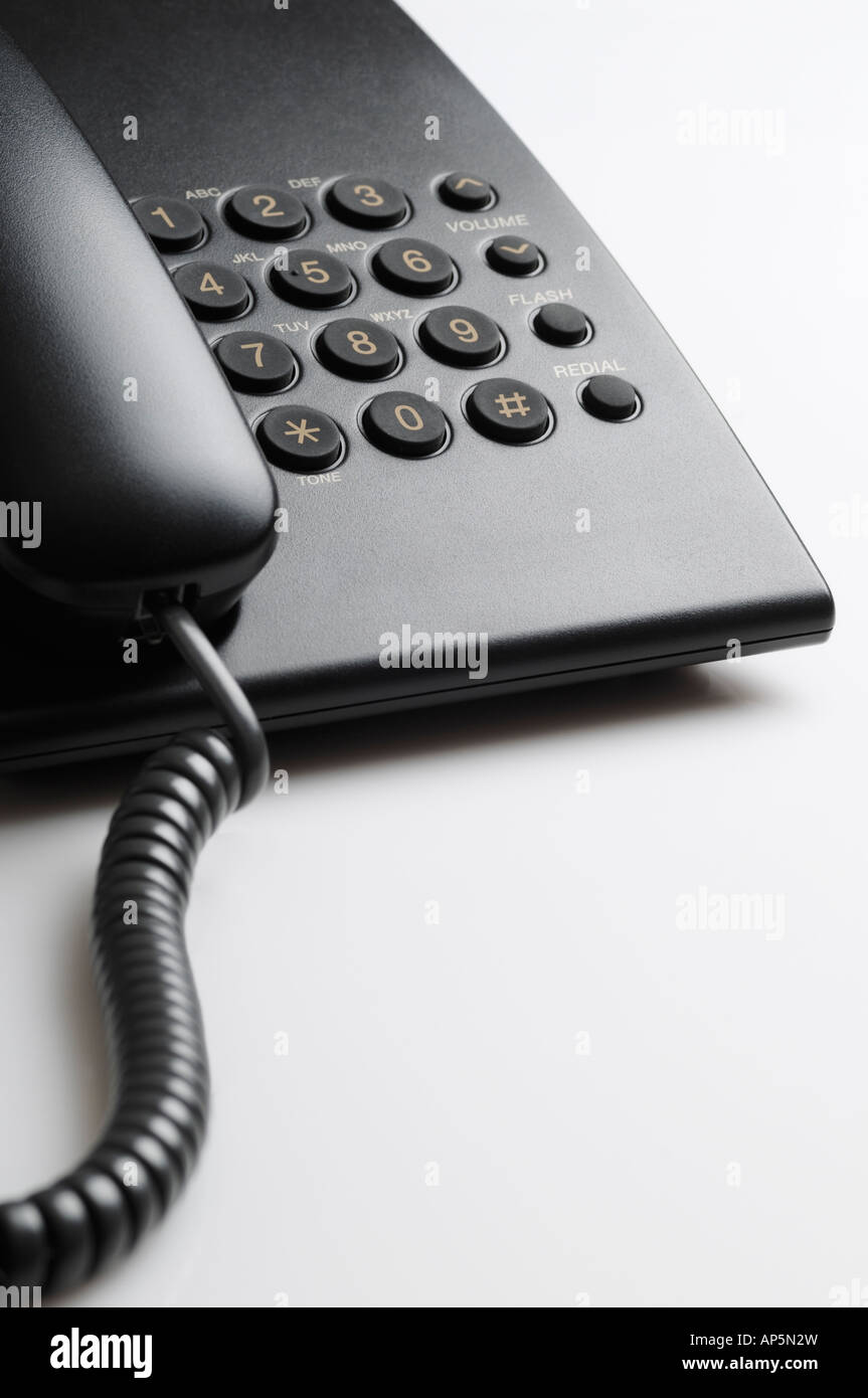 Telephone Against a White Background Stock Photo - Alamy