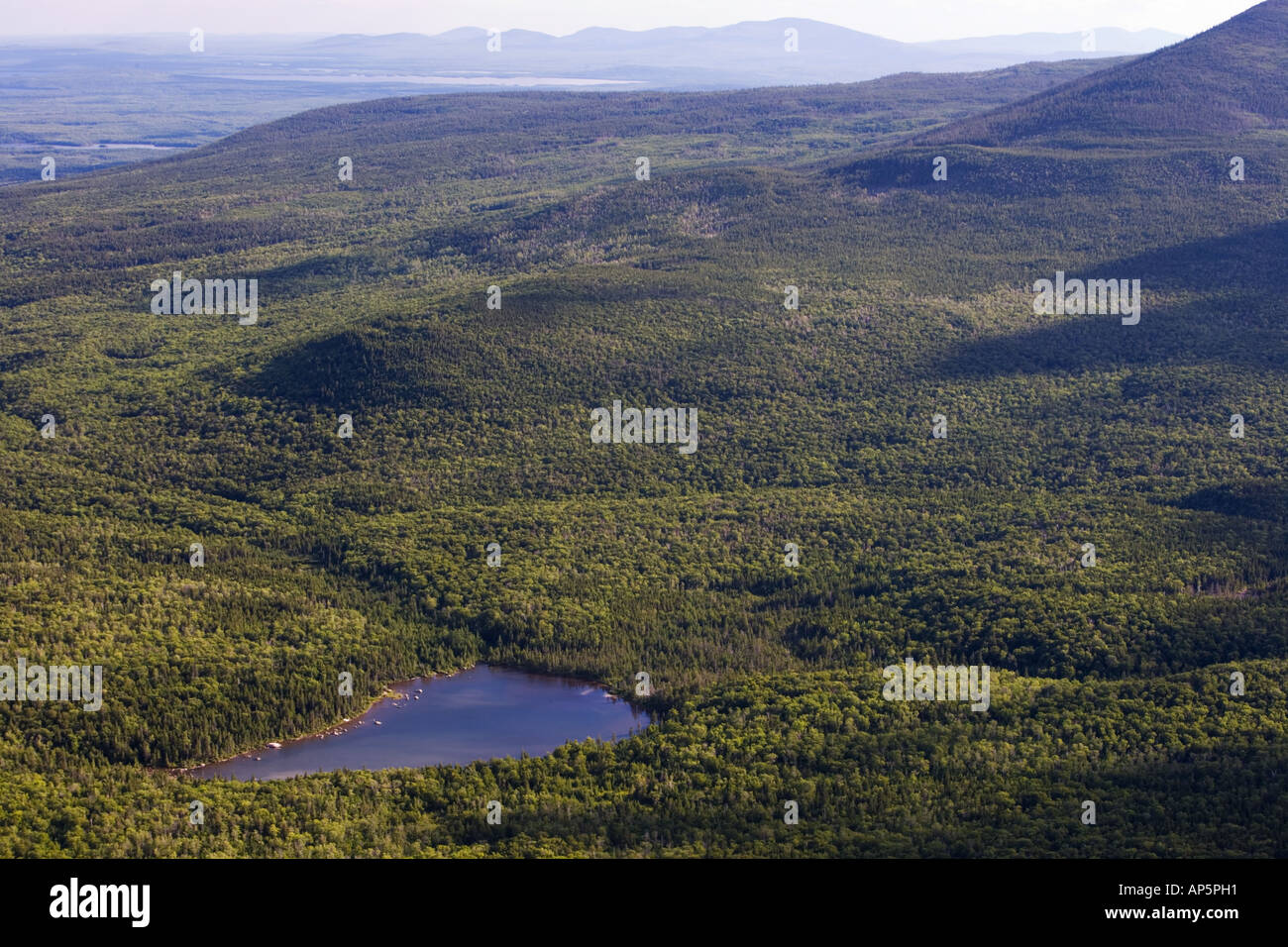 Sandy Stream Pond as seen from South Turner Mountain in Maine's Baxter ...