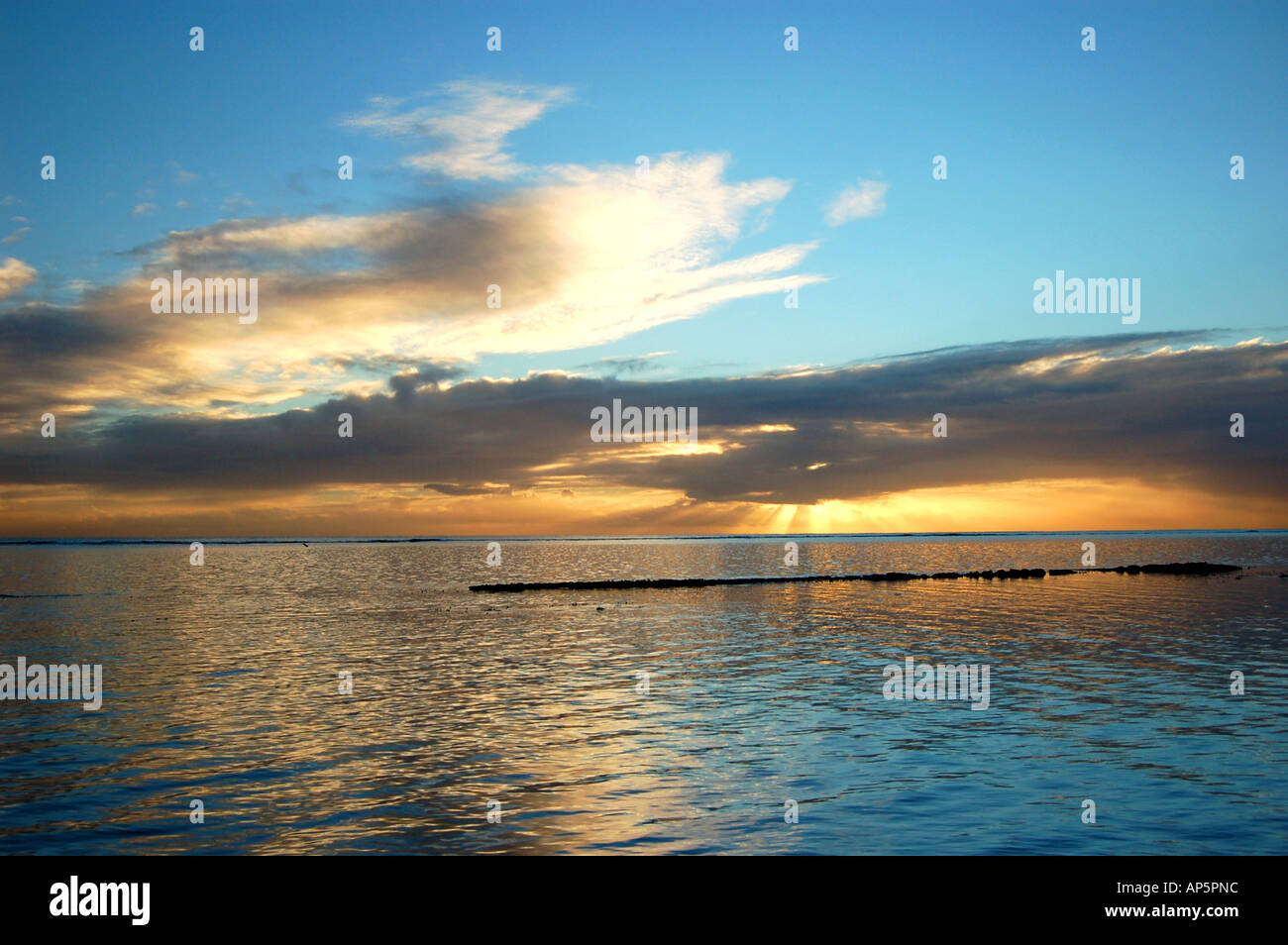 Beautiful sunset, Mauritius Stock Photo - Alamy