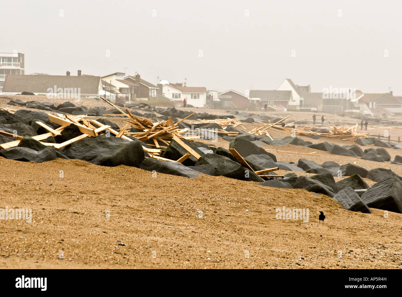 Wreckage timber from Ice Prince Ship Stock Photo - Alamy