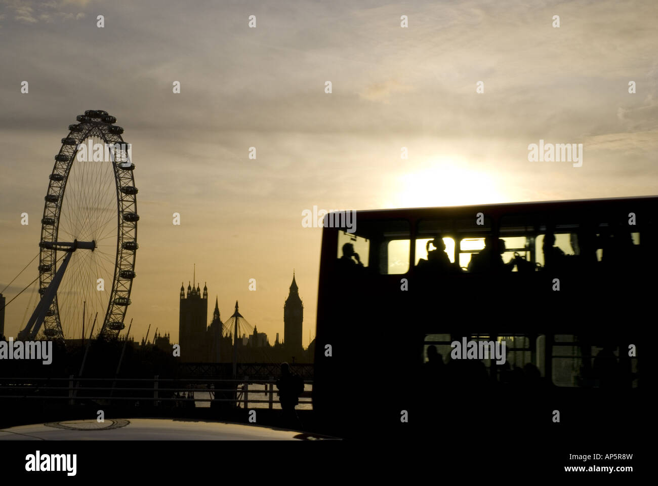 Crossing London Bridge at sunset Stock Photo - Alamy