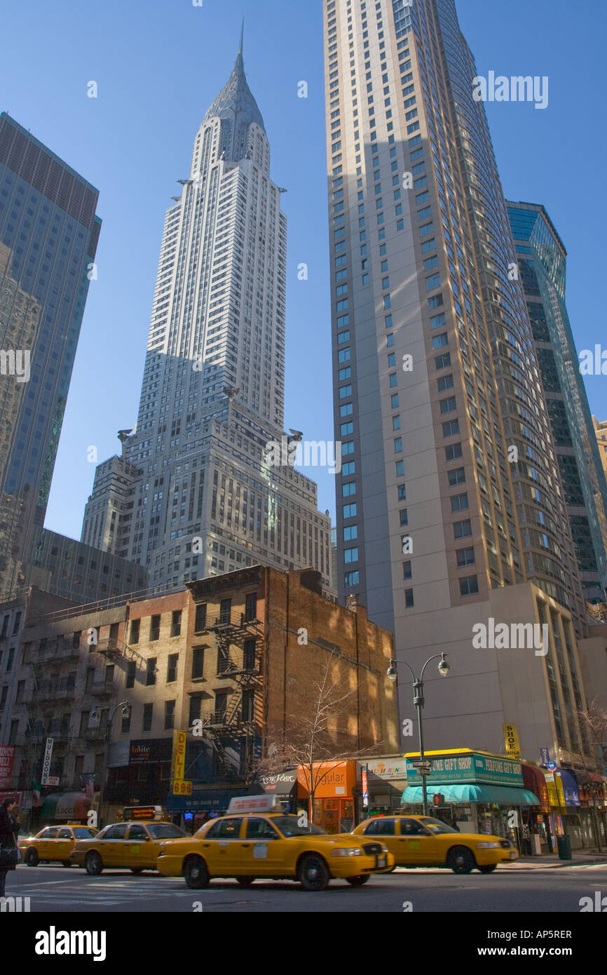 New York junction with skyscrapers Stock Photo - Alamy