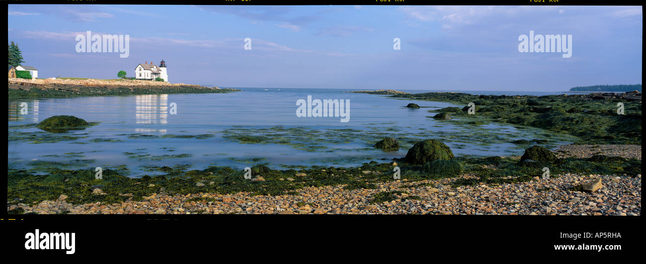 USA, Maine, Prospect Harbor lighthouse and beach Stock Photo - Alamy