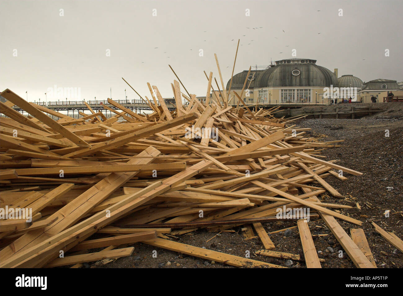 Wood washed up on the beach at worthing hi-res stock photography and ...