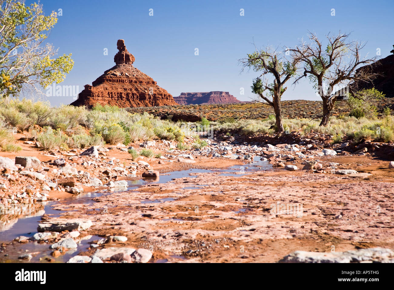 Setting Hen Butte - Valley of the gods in Utah, USA Stock Photo - Alamy
