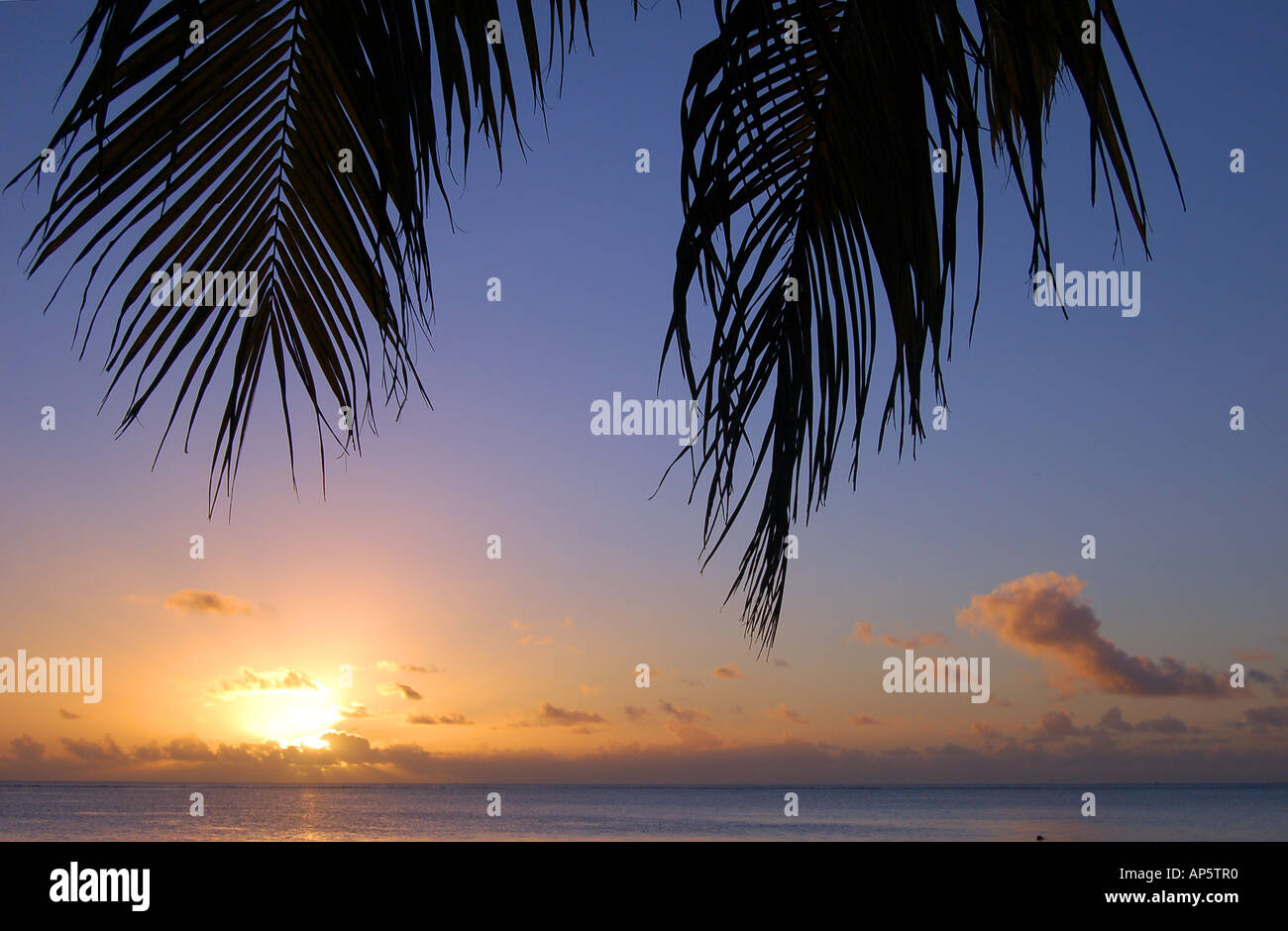 Romantic sunset, Mauritius Stock Photo - Alamy