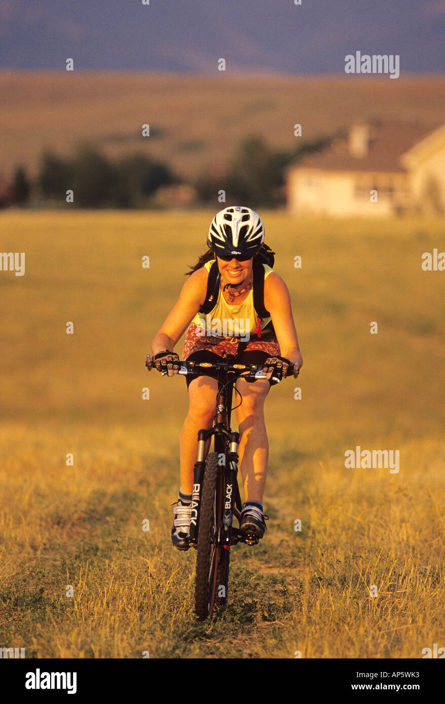 Female Mountain Biker in Bozeman Montana (MR Stock Photo - Alamy