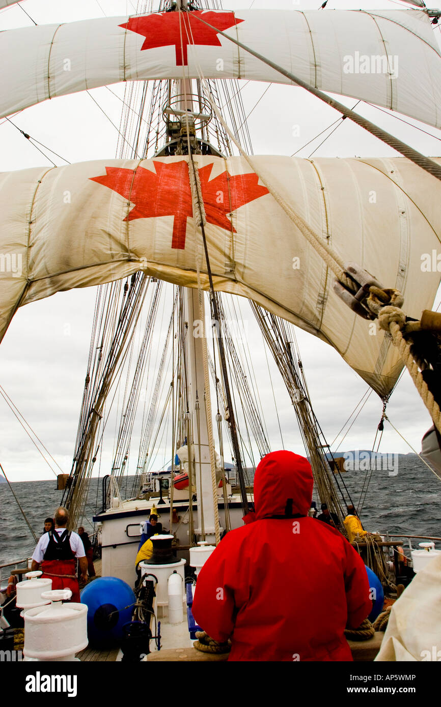 Newfoundland Bay of Isles Concordia sail setting sail sailing Stock ...