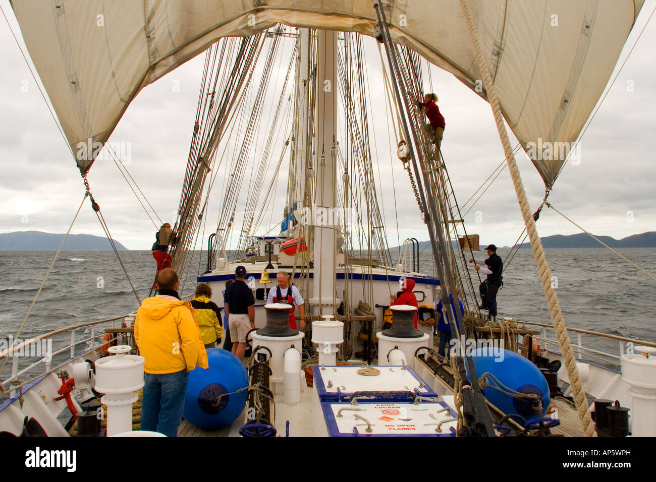 Newfoundland Bay of Isles Concordia sail setting sail sailing Stock ...