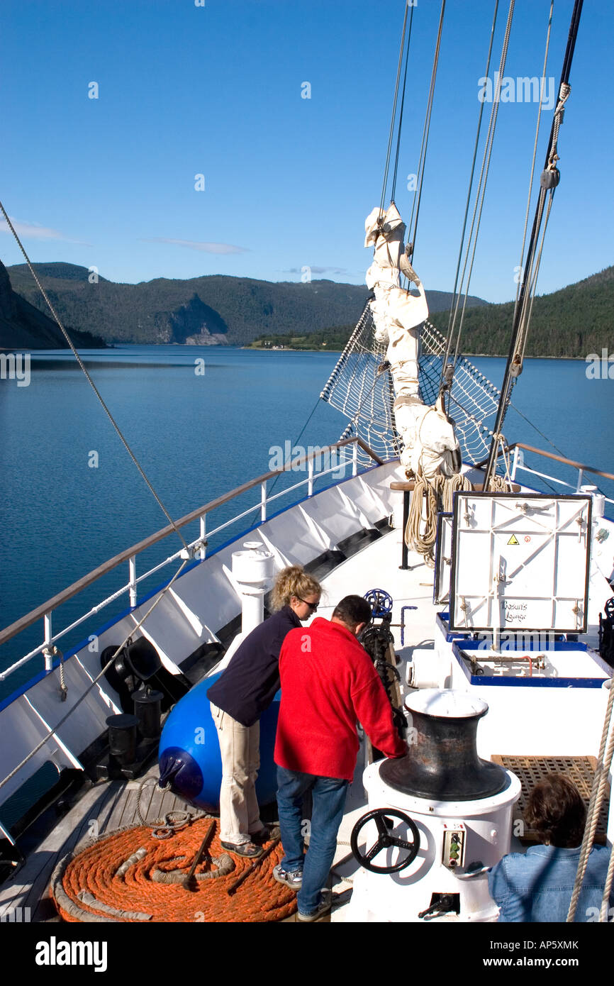 Newfoundland Bay of Islands Concordia sail setting sail sailing Stock ...