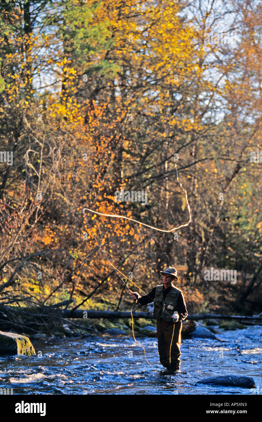 Fly Fishing on the Jocko River in Montana (MR Stock Photo - Alamy
