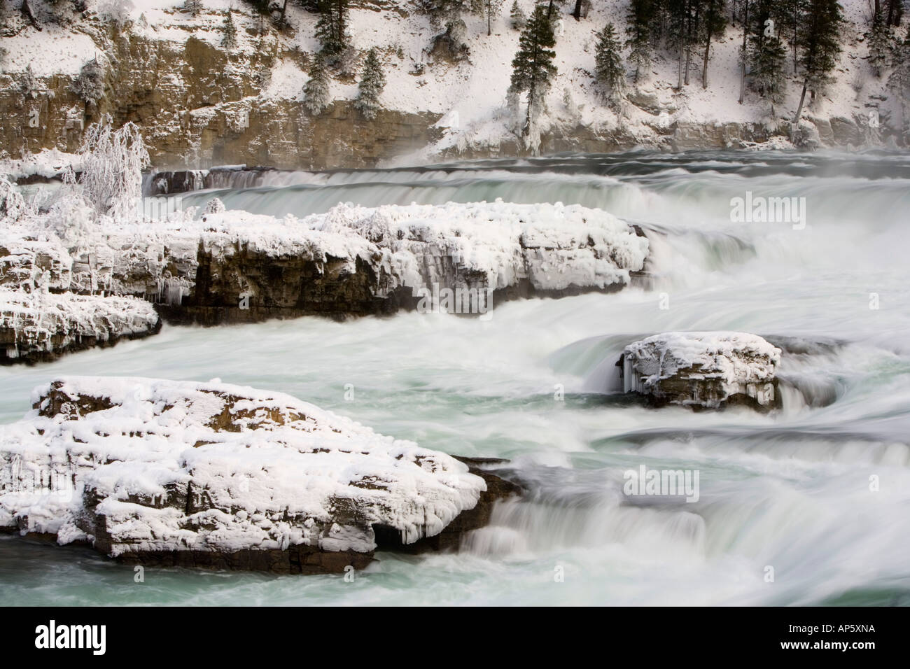 Kootenai falls snow hi-res stock photography and images - Alamy