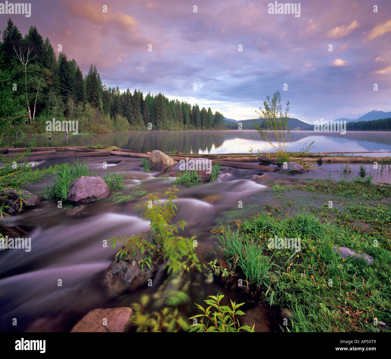 Lower Stillwater Lake in the Flathead National Forest of Montana Stock ...