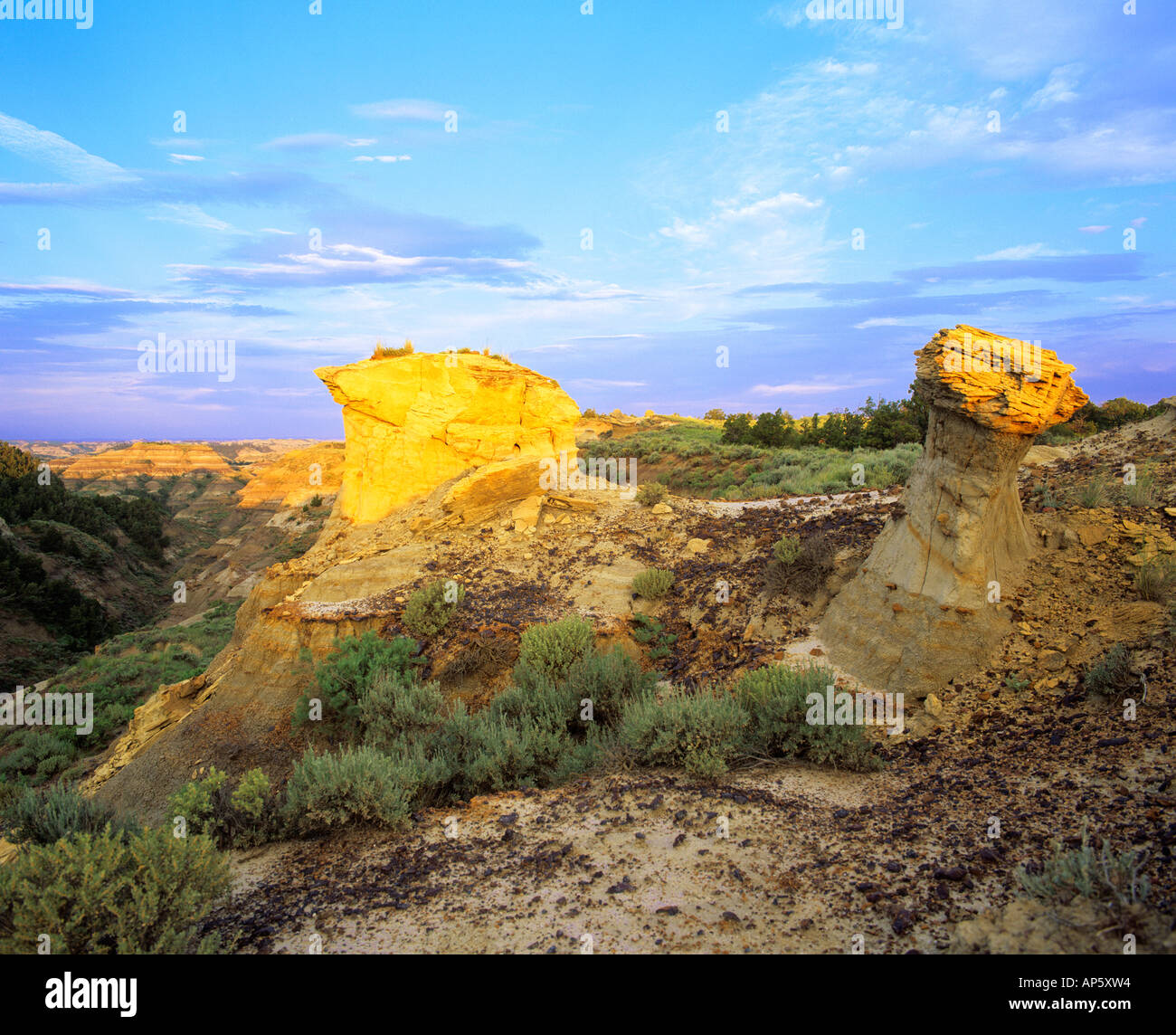 Badlands of Makoshika State Park near Glaendive Montana Stock Photo - Alamy