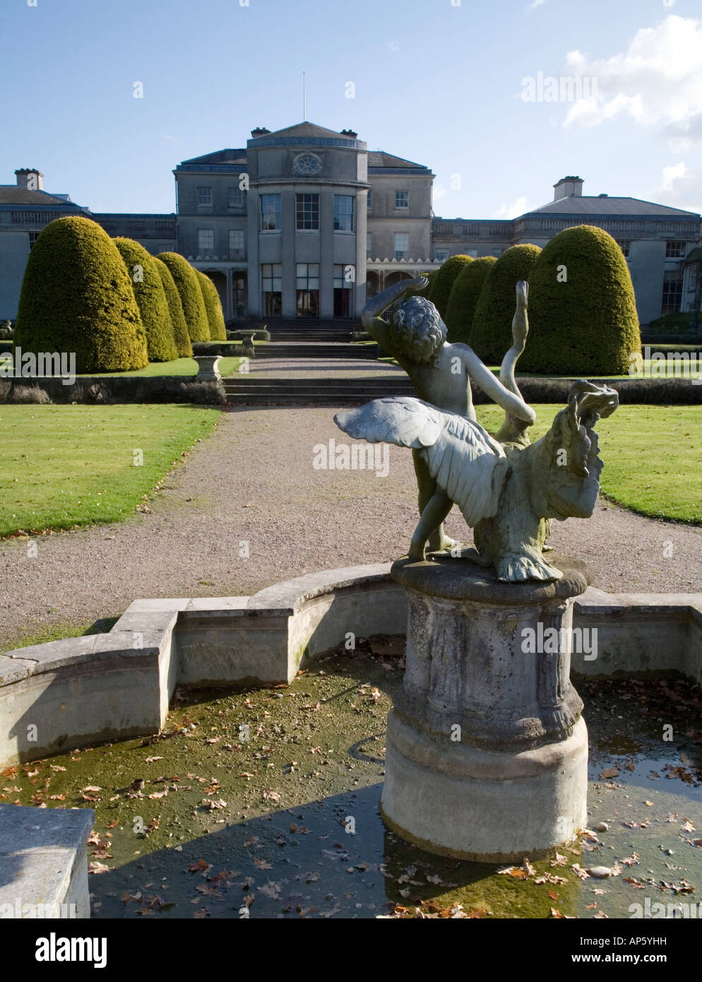 Ornate Statuary in formal terraced garden Shugborough Mansion in ...