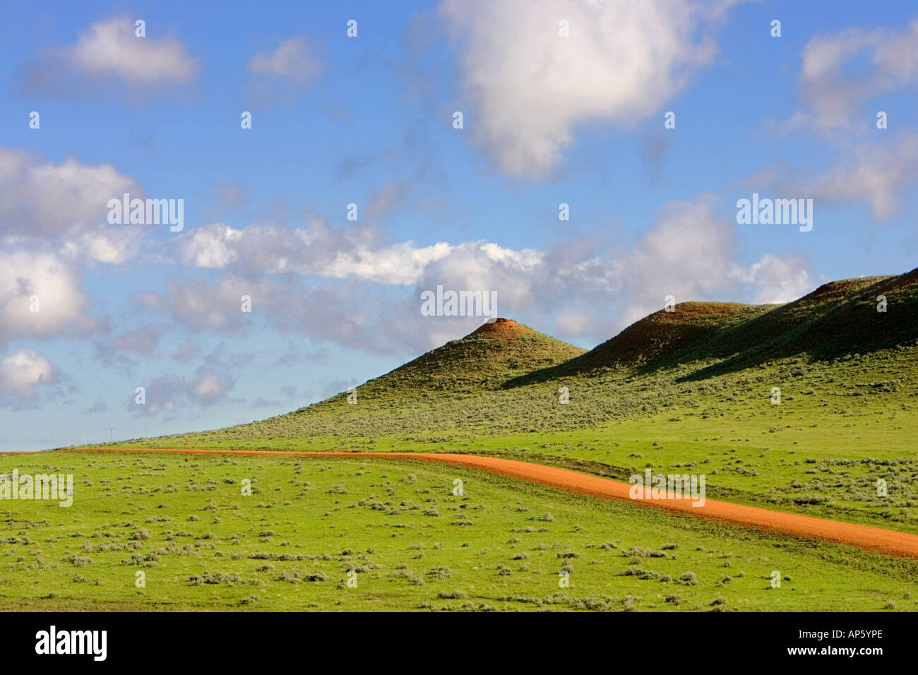 Red Scoria Road near Baker Montana Stock Photo - Alamy