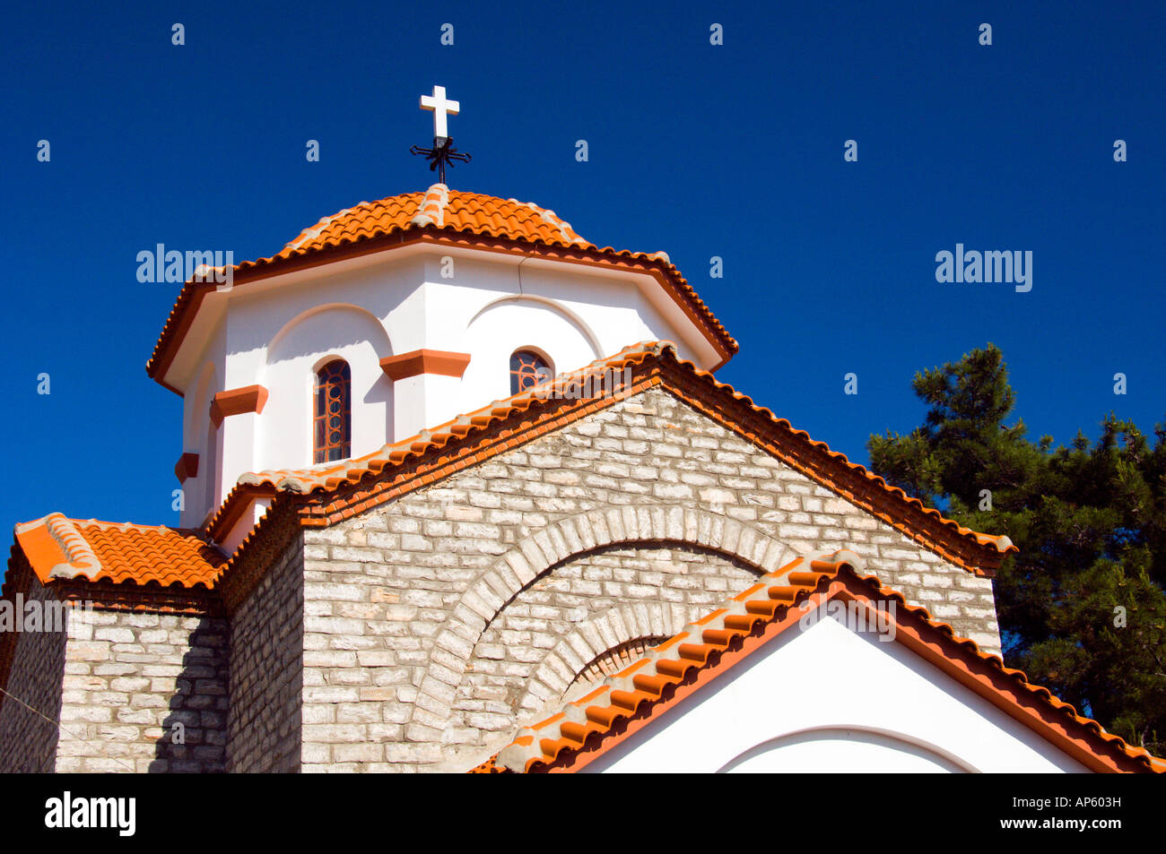 A small Greek Orthodox church at Egnatia near Kavala Greece Stock Photo ...