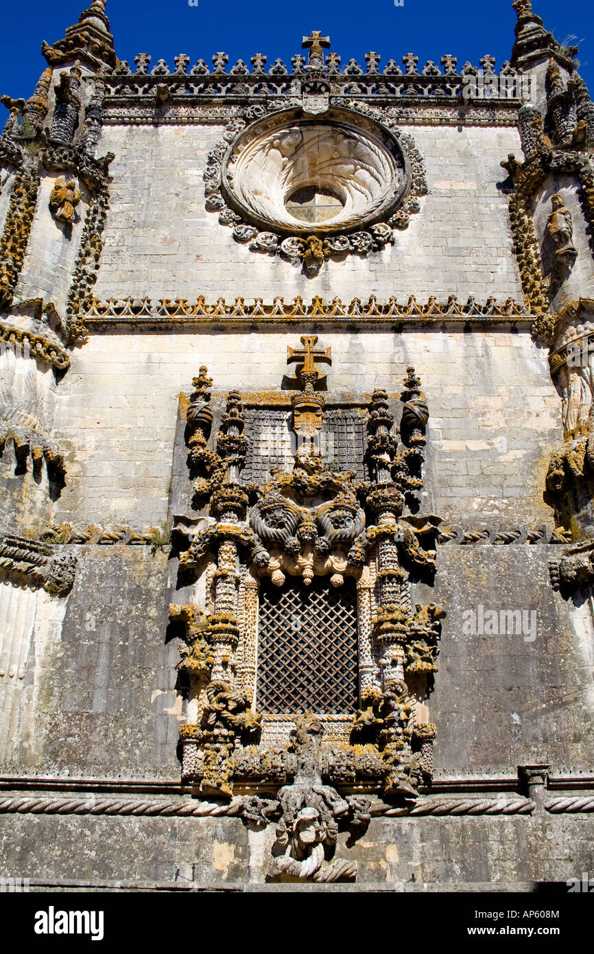 Famous Chapter House Manueline style window, in the Templar Convent of ...