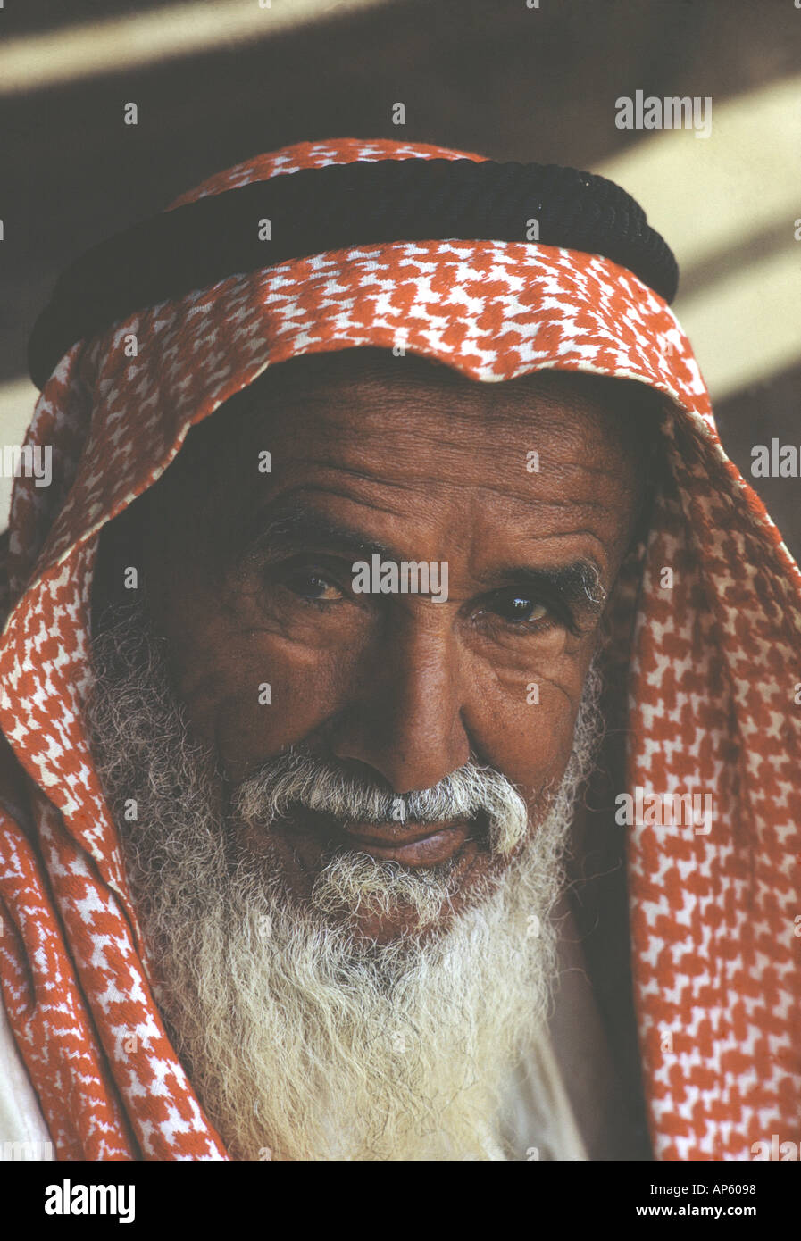 Saudi Arabia, Empty Quarter. Portrait of an Al Murrah Bedouin elder ...