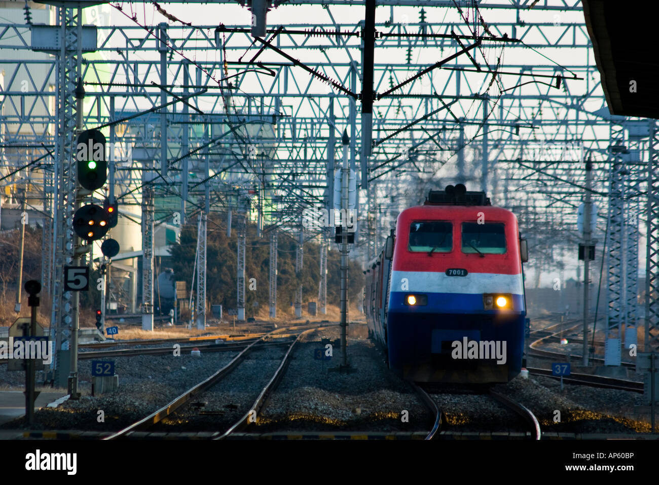 Korail Railway Train Approaching Seoul Station Seoul South Korea Stock ...
