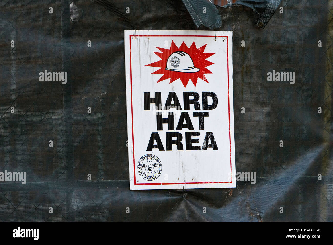 Hard Hat Sign Stock Photo - Alamy
