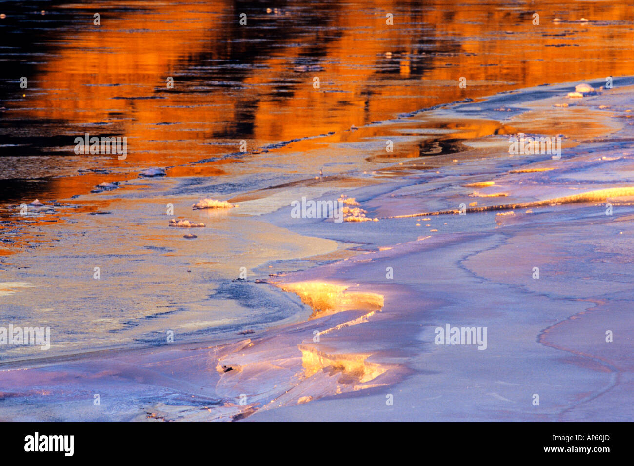 Ice Forms on Yellowstone River near Miles City Montana Stock Photo - Alamy