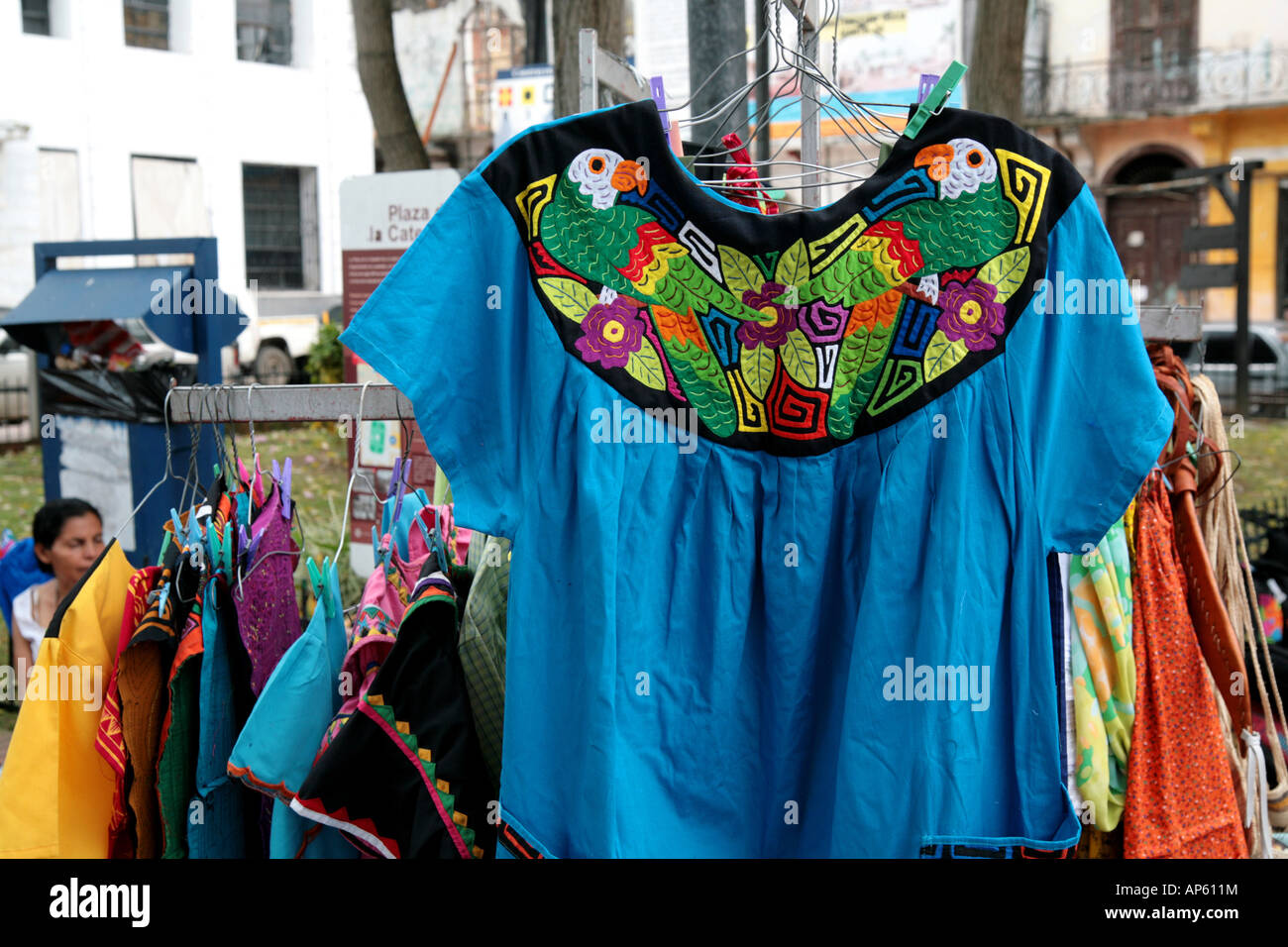 Indigenous clothes on sale at a Panama Sunday market at the Casco ...
