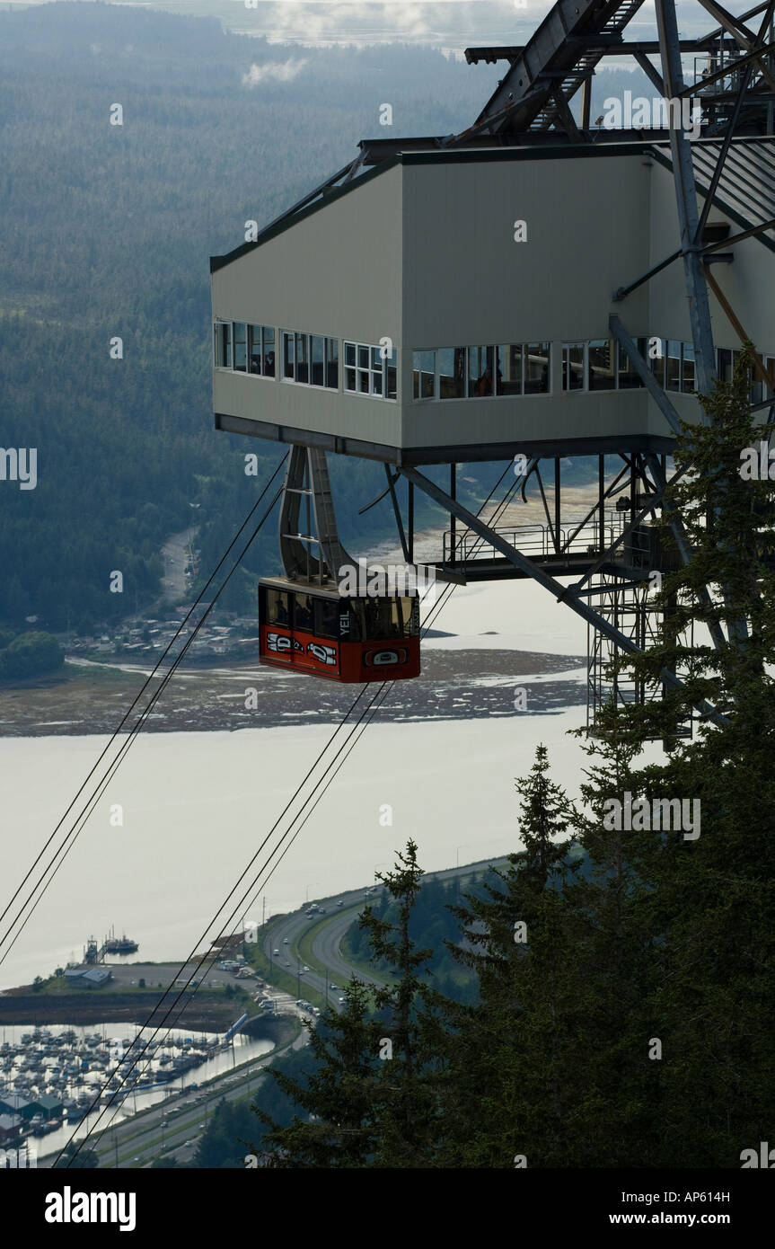 Mount Roberts Tram and Gastineau Channel, Juneau, Alaska USA Stock ...