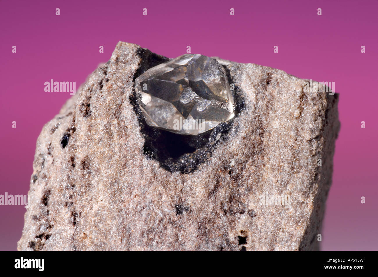 Herkimer Diamond in Matrix Quartz Fonda New York Stock Photo - Alamy