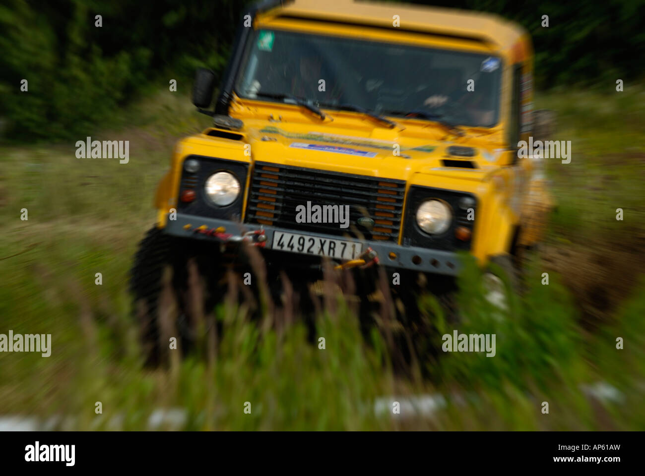 Land Rover Defender racing at the Rallye Dresden Breslau 2007 Stock ...