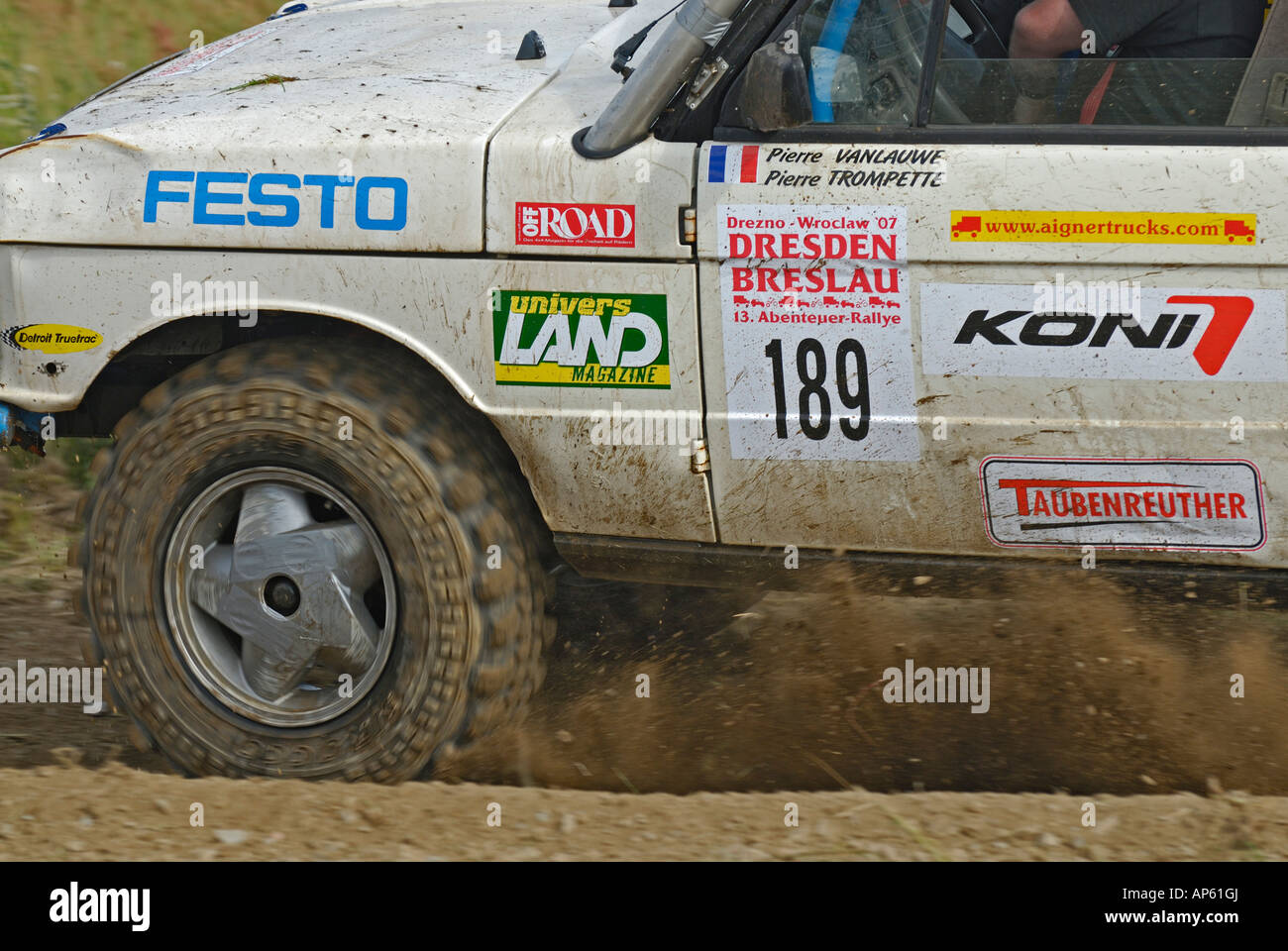 Range Rover Classic 2 door racing at the Rallye Dresden Breslau 2007 ...
