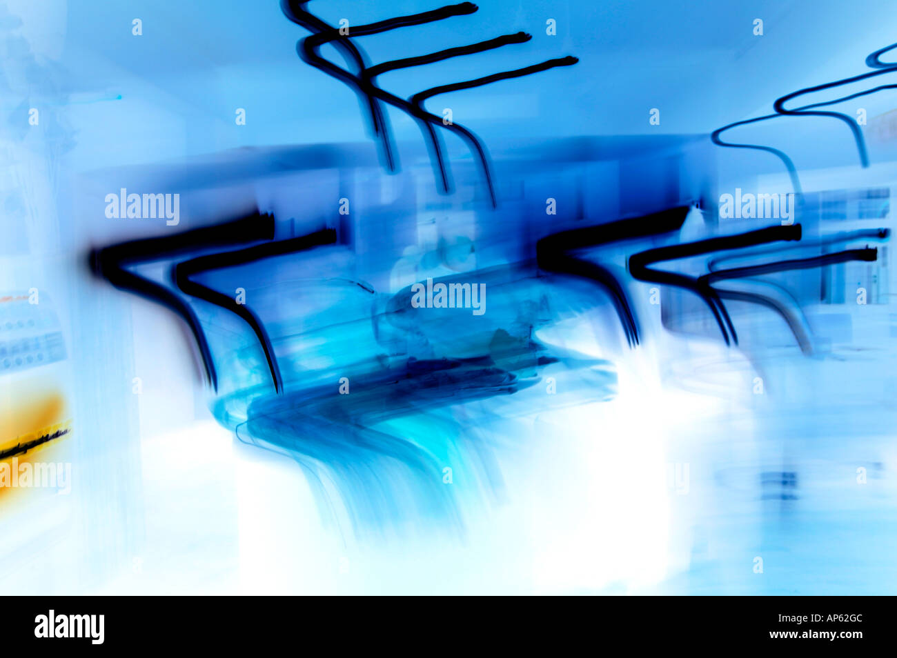 Blue Lights and Movement Stock Photo - Alamy