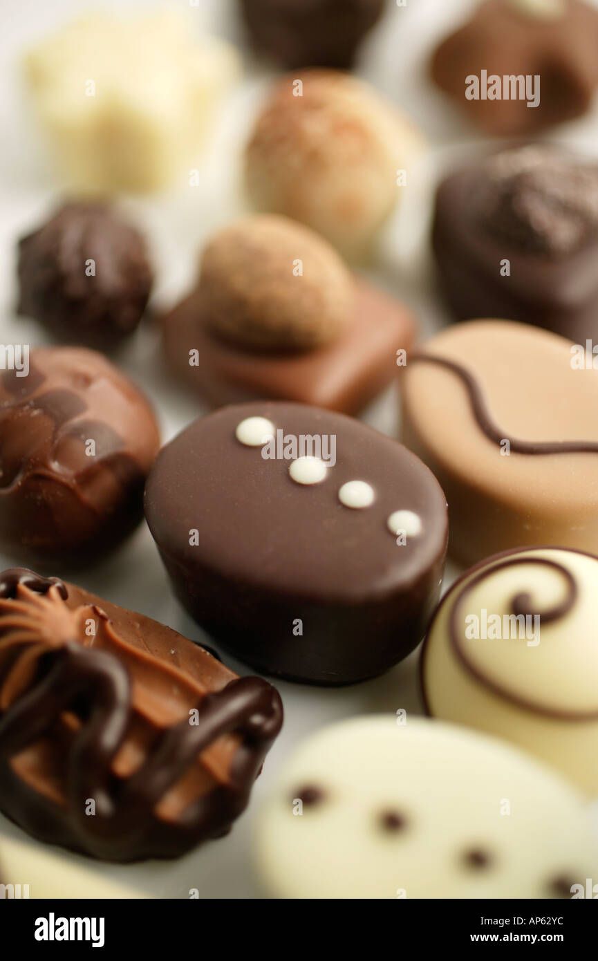 Belgian Chocolate Truffles Stock Photo - Alamy