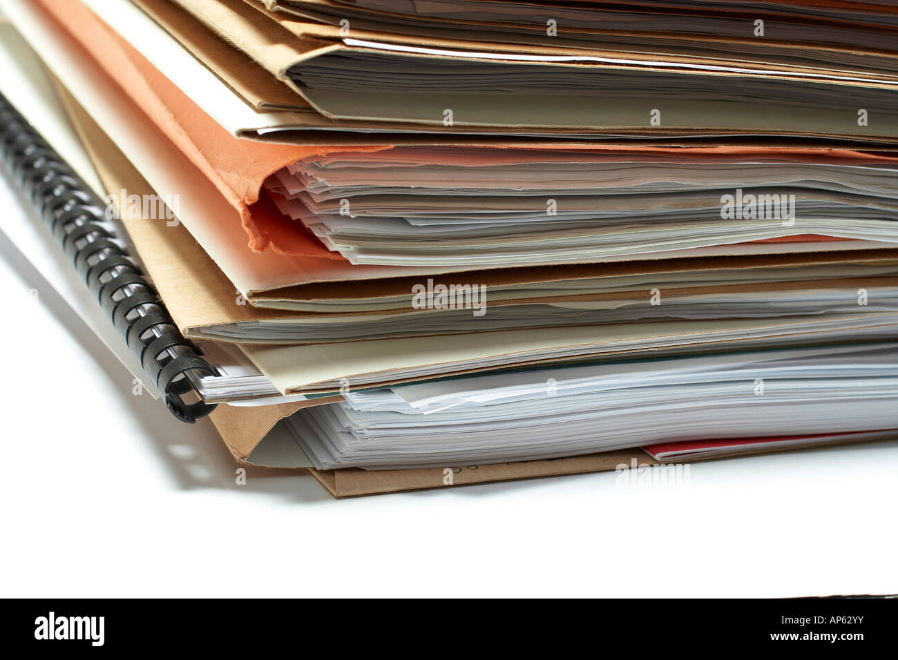 Heap of coloured files Stock Photo - Alamy