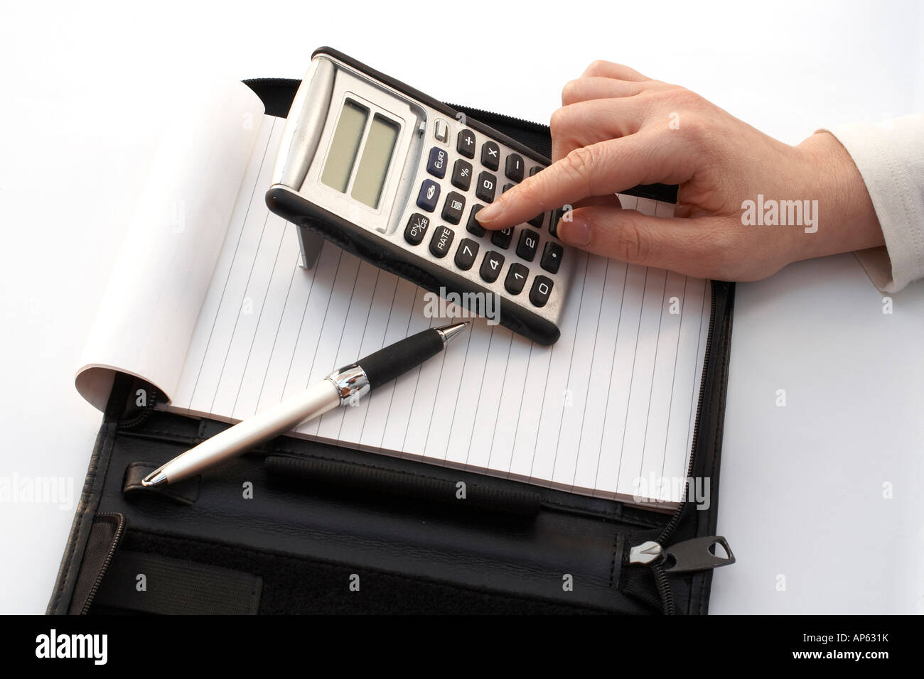 Calculating money Cut Out Stock Images & Pictures - Alamy