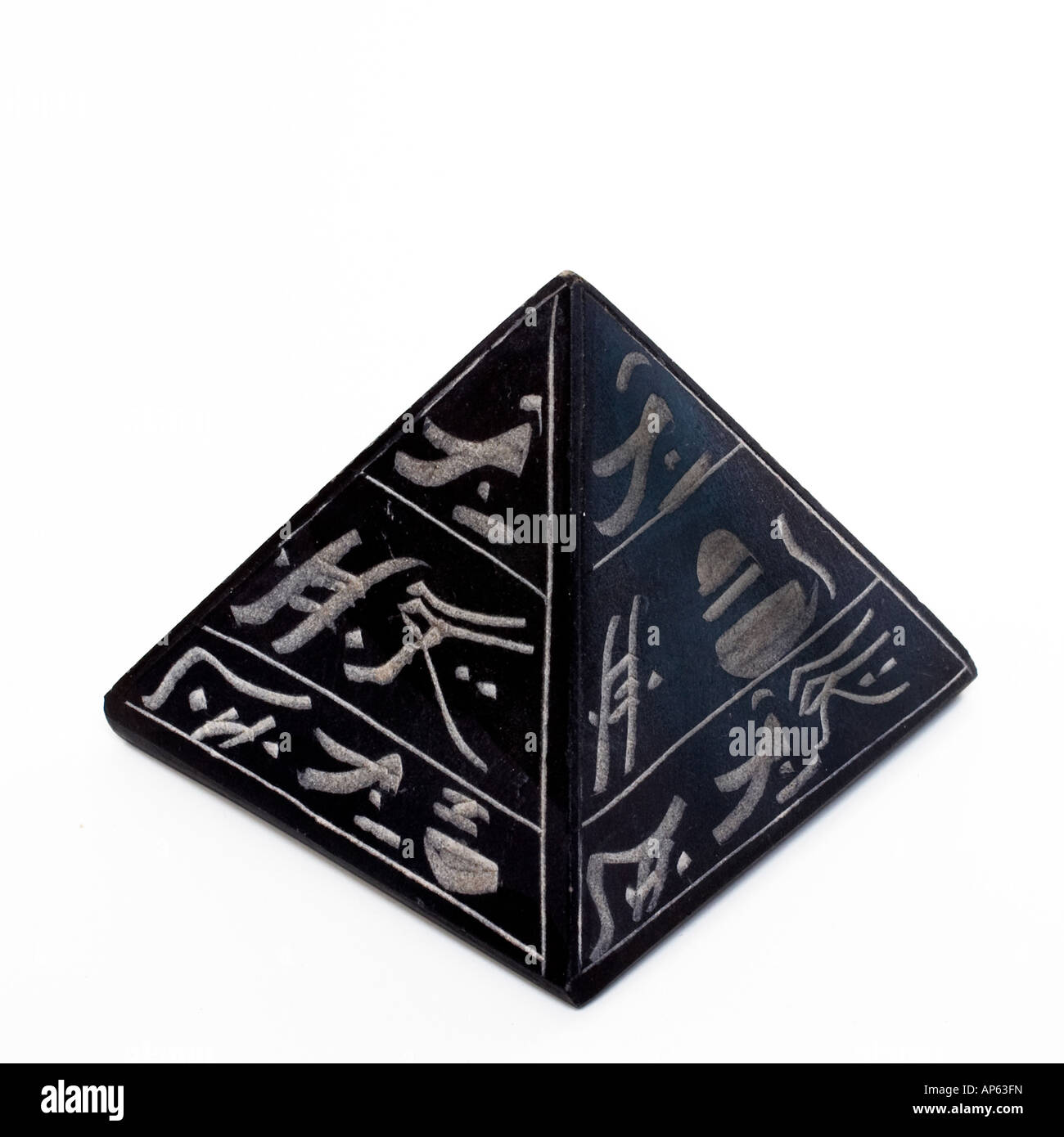 Black pyramid on a white background Stock Photo - Alamy