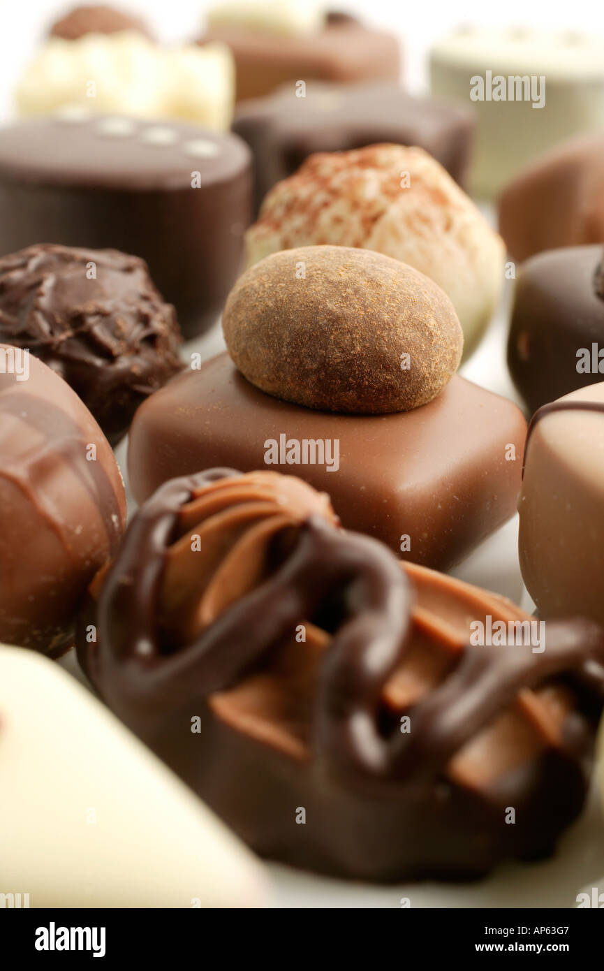 Belgian Chocolate Truffles Stock Photo - Alamy