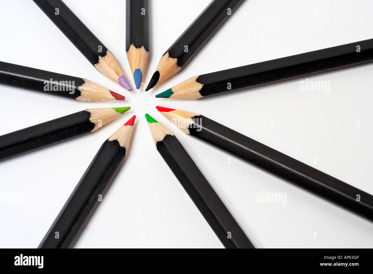 Colored school pencils Stock Photo - Alamy