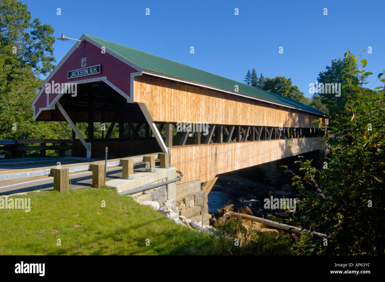 Jackson, NH, USA, Jackson Honeymoon covered bridge built in 1876 Stock ...