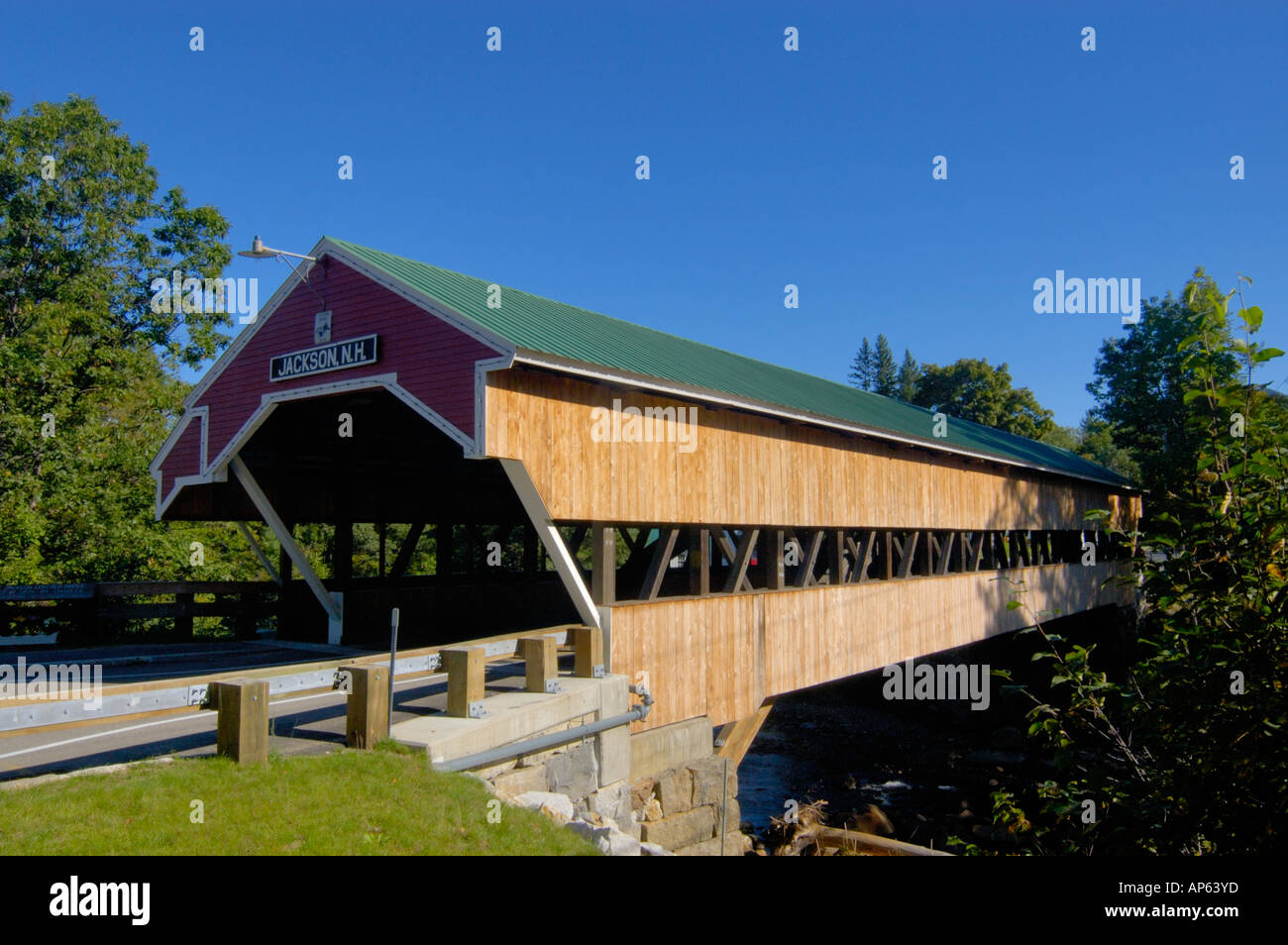 Jackson, NH, USA, Jackson Honeymoon covered bridge built in 1876 Stock ...