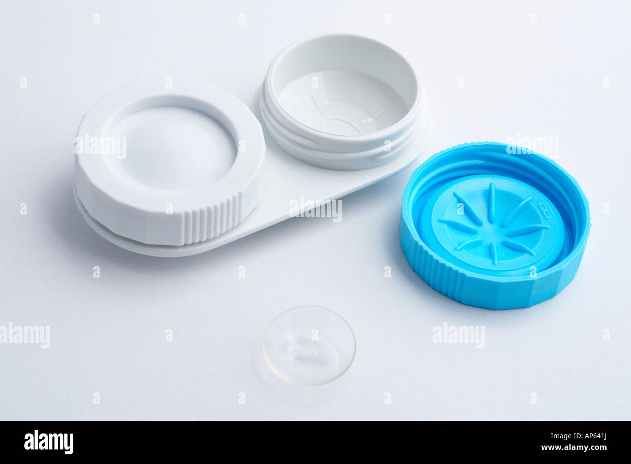 Contact lens on white background Stock Photo - Alamy