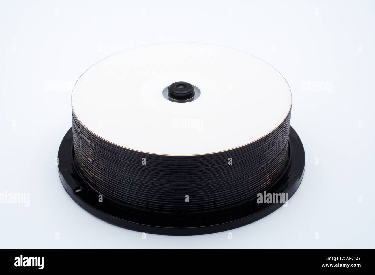 Stack of blank CDs isolated on white background Stock Photo - Alamy