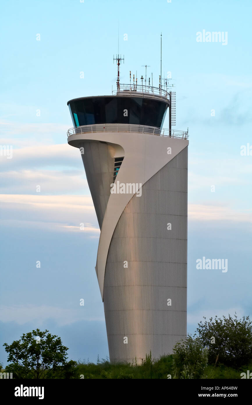 Air Traffic Control Tower on blue sky Stock Photo - Alamy
