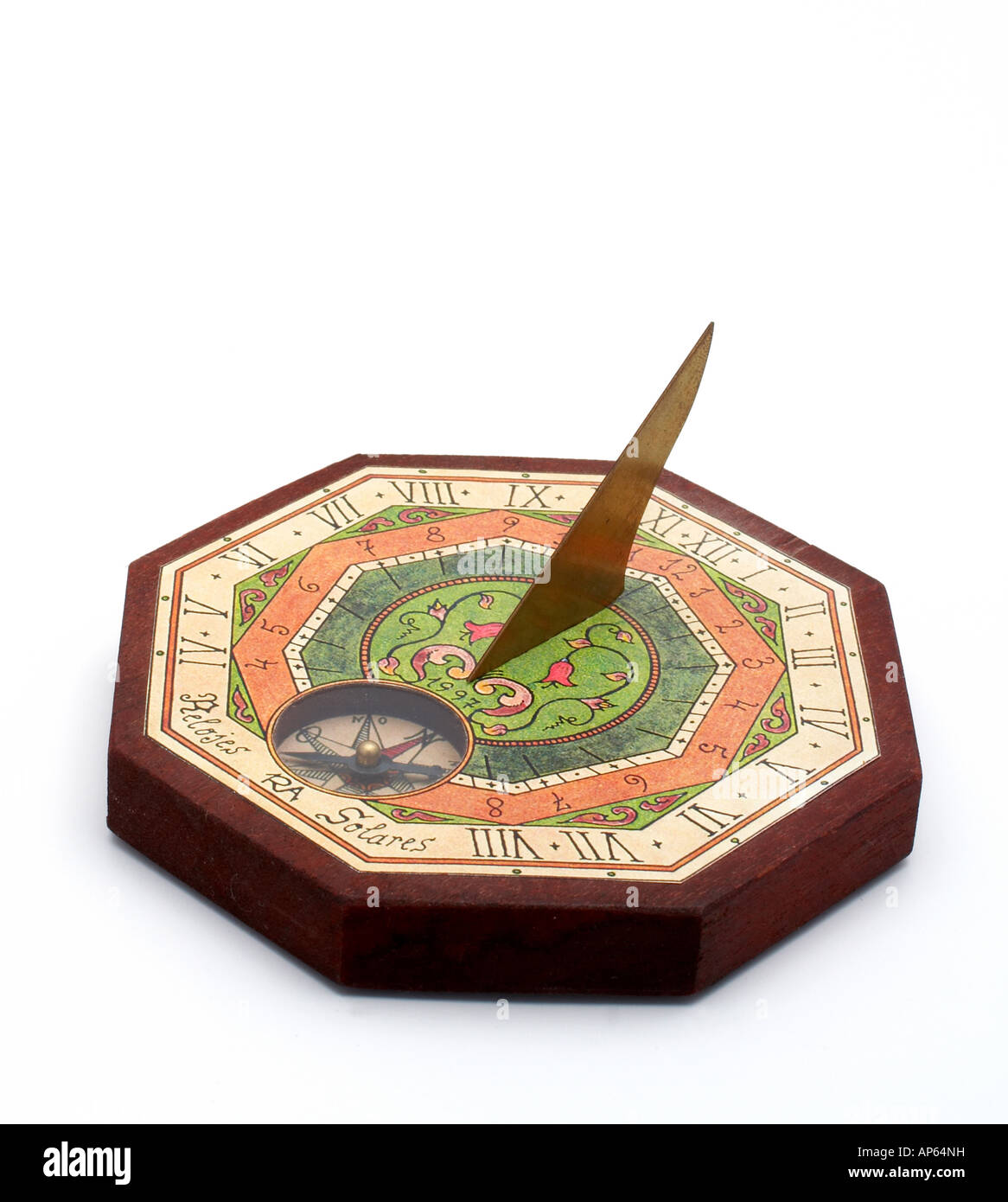 Sundial isolated on white background Stock Photo - Alamy
