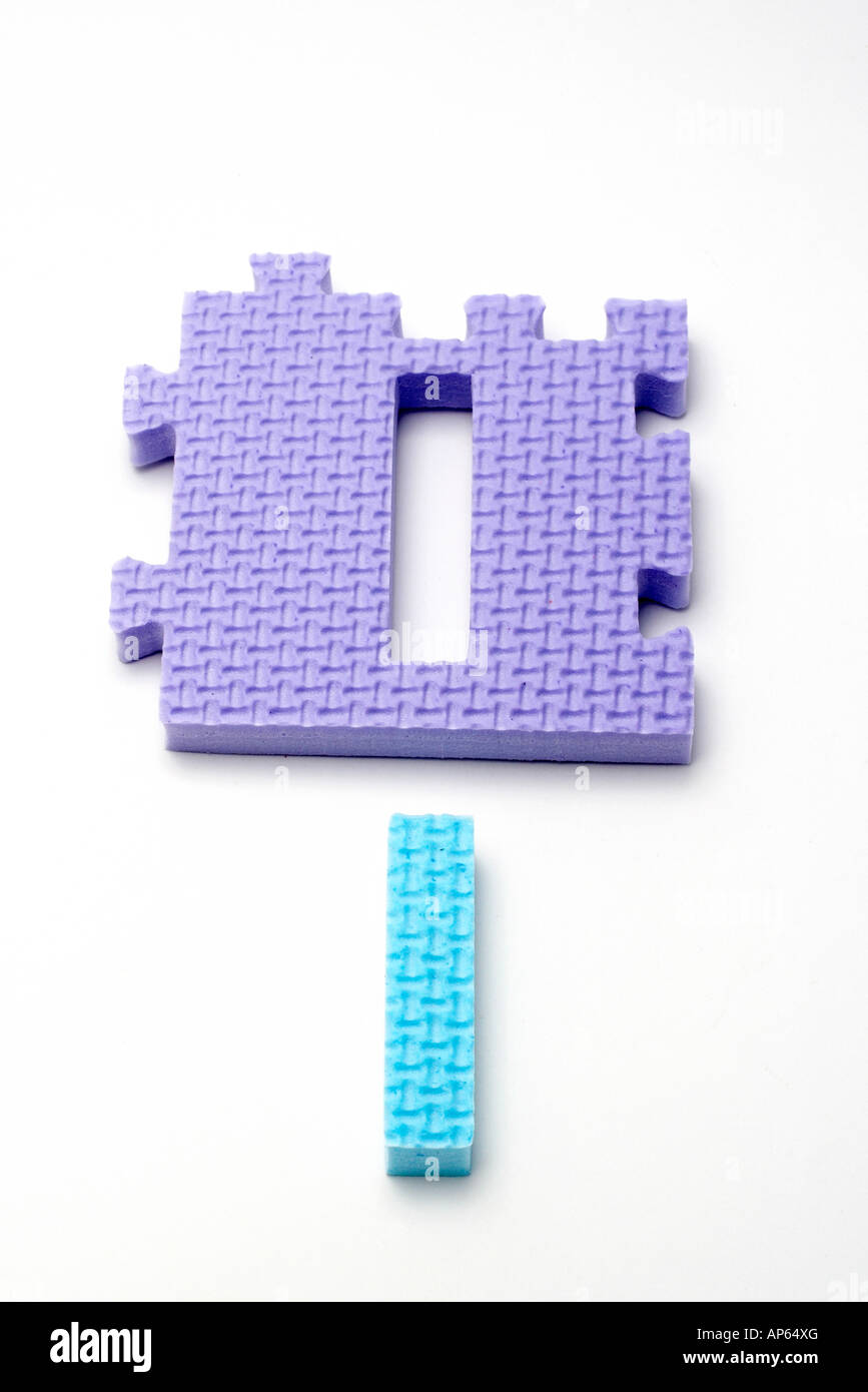 Puzzle colorful numbers for children education Stock Photo - Alamy