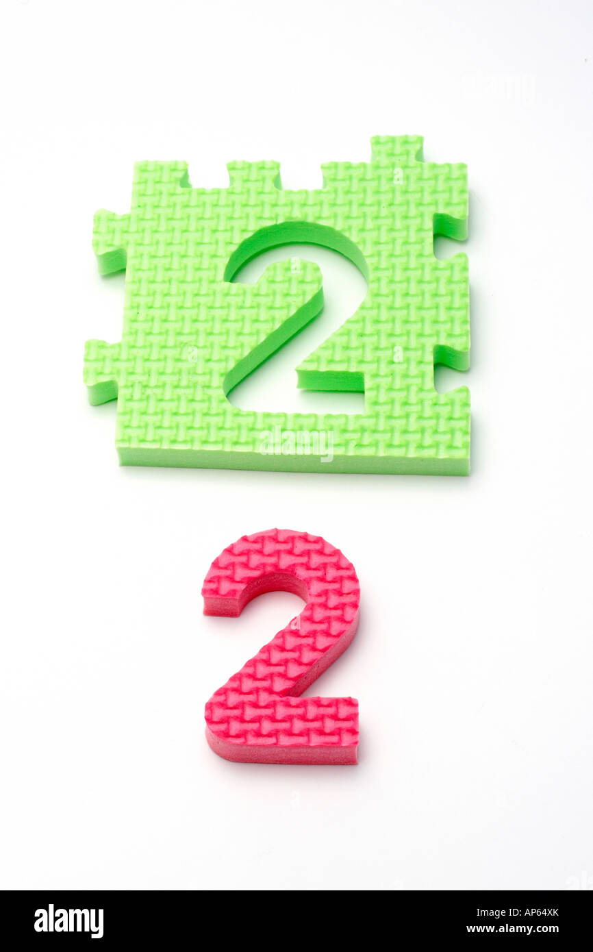 Puzzle colorful numbers for children education Stock Photo - Alamy