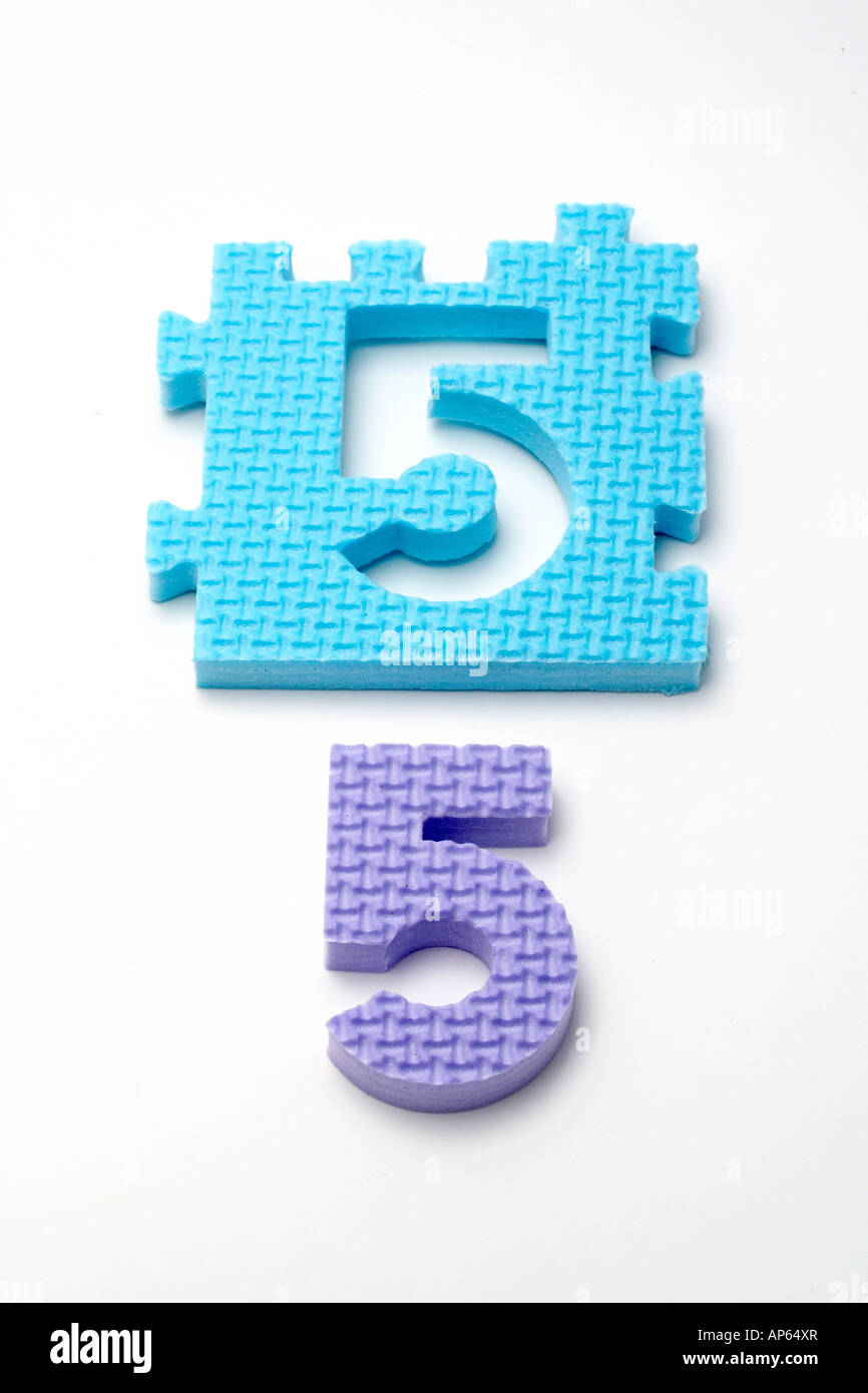 Puzzle colorful numbers for children education Stock Photo - Alamy