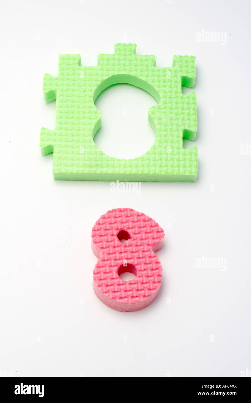 Puzzle colorful numbers for children education Stock Photo - Alamy