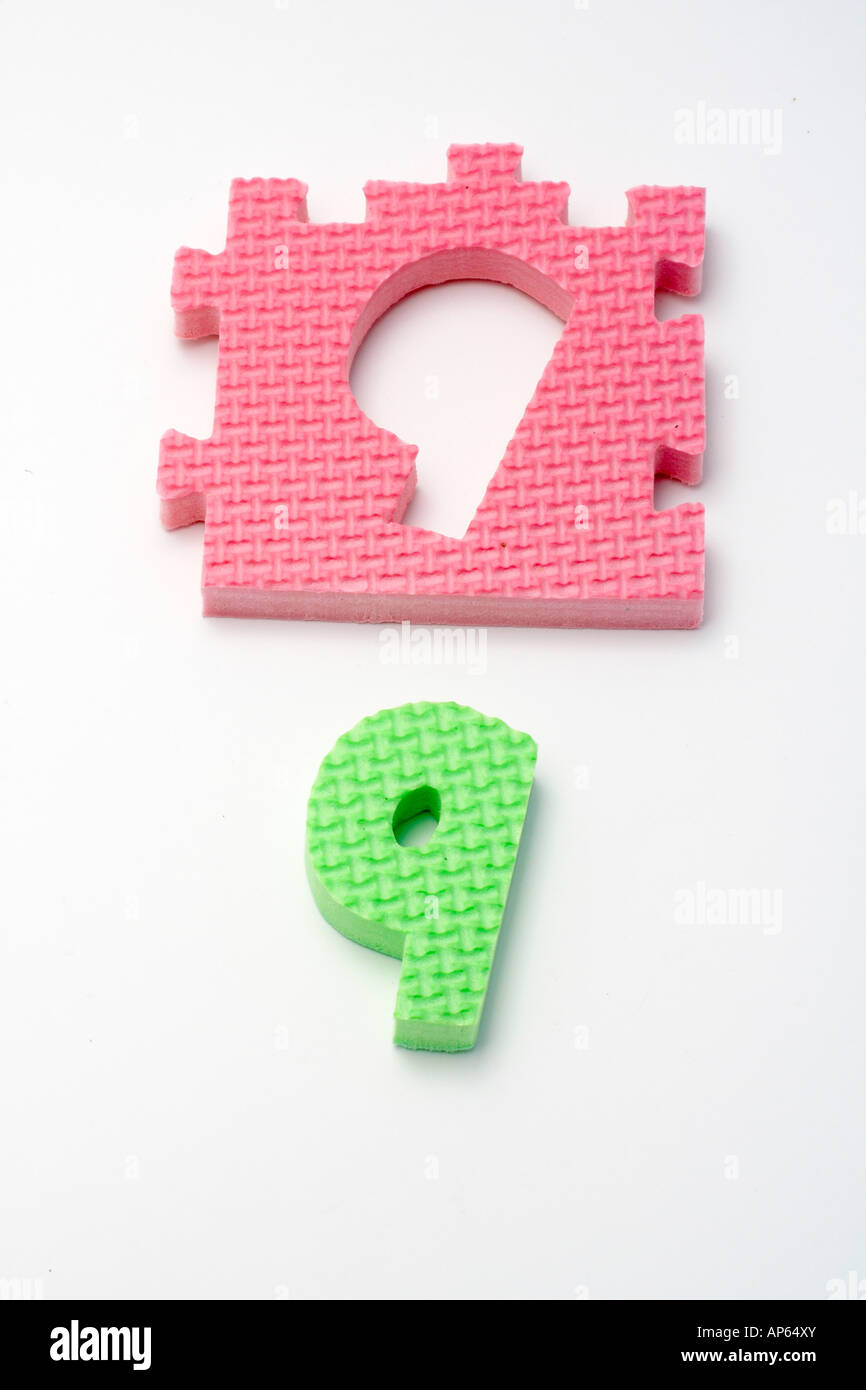 Puzzle colorful numbers for children education Stock Photo - Alamy