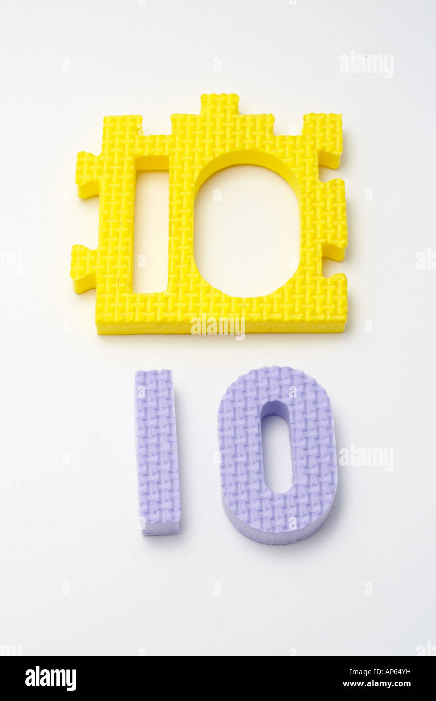 Puzzle colorful numbers for children education Stock Photo - Alamy